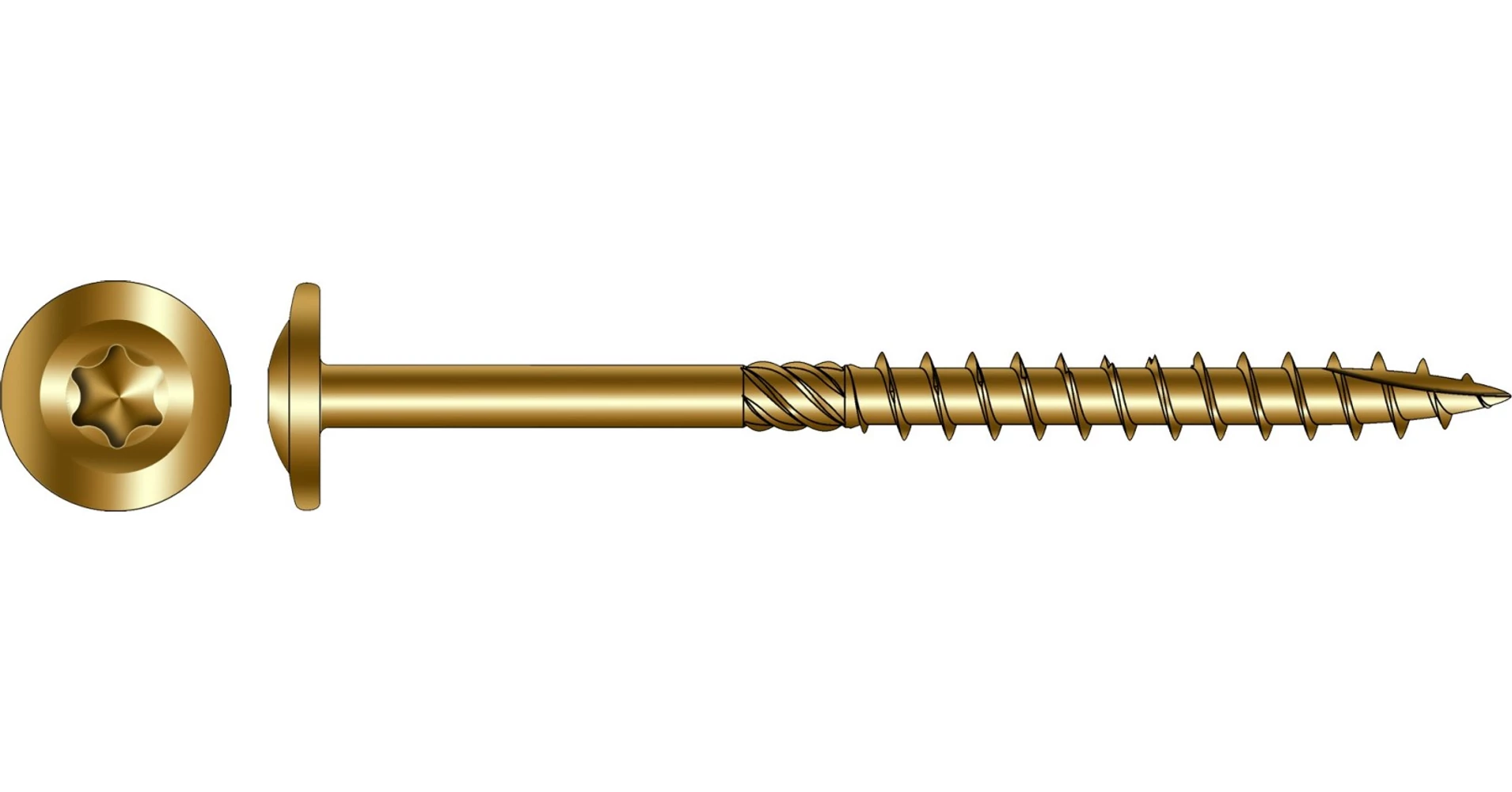 Szerkezetépítő csavar 6x100mm laposfejű TX30 - Horganyzott